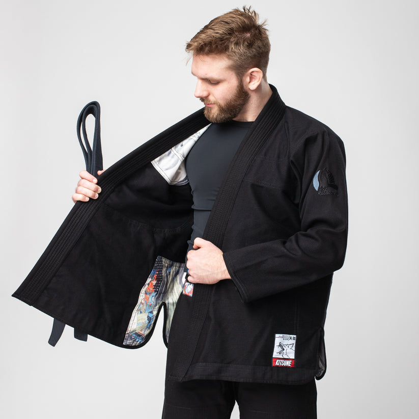 Kitsune Black BJJ Gi - M1 Lightweight – kitsunebjj