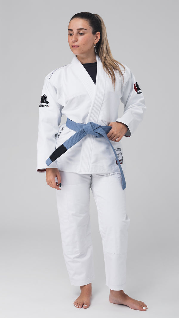 Kitsune White BJJ Gi - M1 Lightweight Issue – kitsunebjj