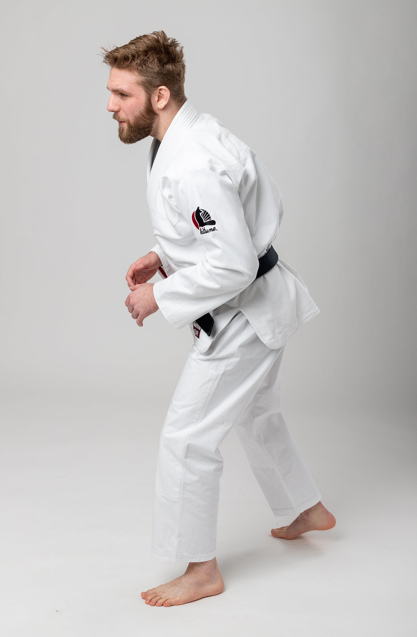 Kitsune White BJJ Gi - M1 Lightweight Issue – kitsunebjj