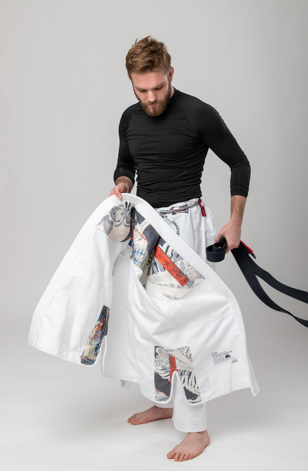 Kitsune White BJJ Gi - M1 Lightweight Issue – kitsunebjj